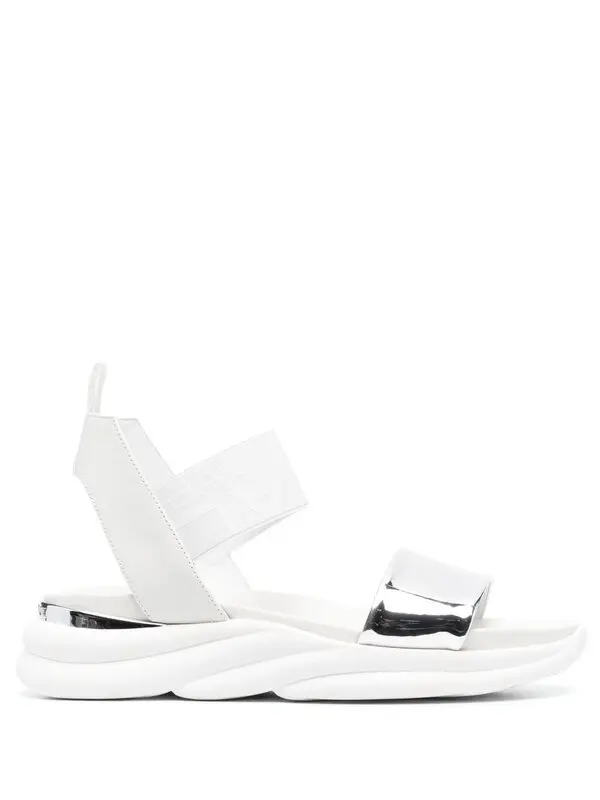 BALDININI Metallic-strap Detail Sandals - White
