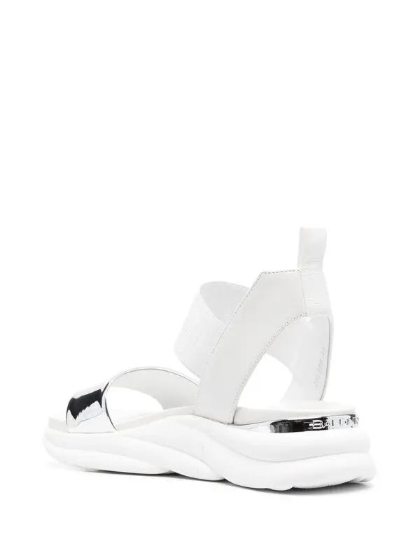 BALDININI Metallic-strap Detail Sandals - White