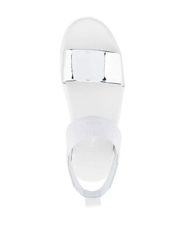 BALDININI Metallic-strap Detail Sandals - White