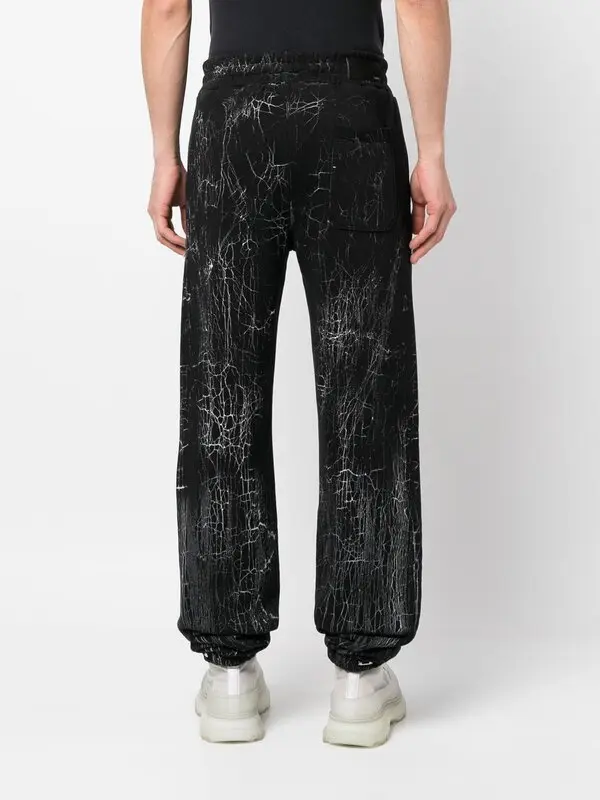 Amiri Cracked-dye Logo Track Pants