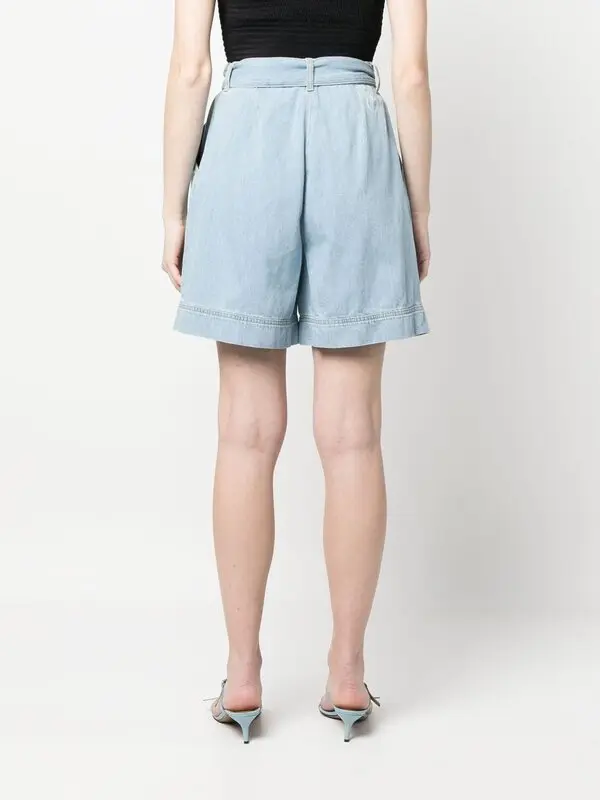 Pinko Belted Denim Shorts