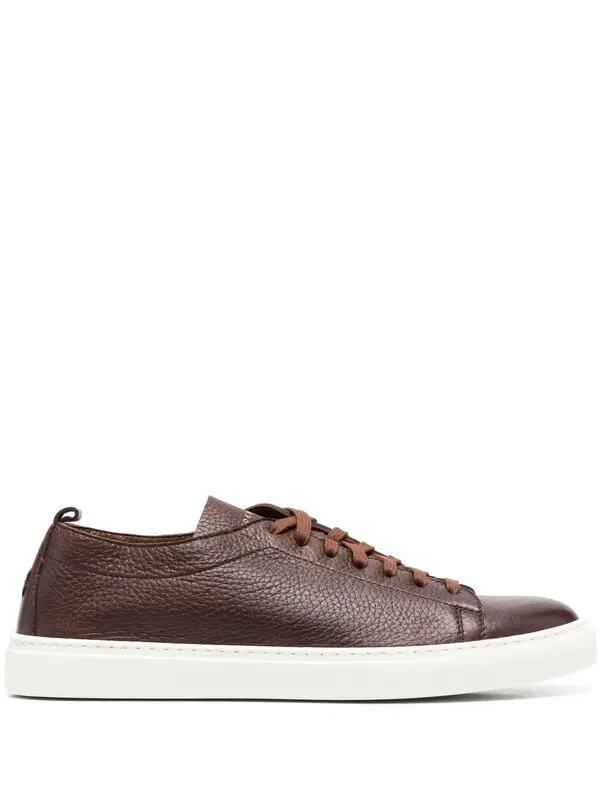 HENDERSON BARACCO Leather Low-top Sneakers - Brown