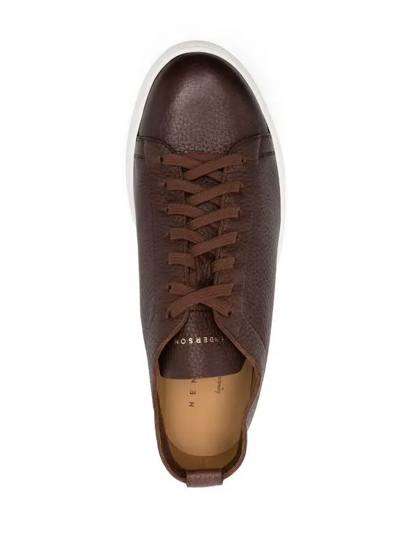 HENDERSON BARACCO Leather Low-top Sneakers - Brown