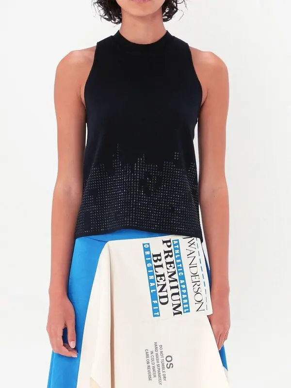 JW Anderson Studded Knit Tank Top - Black