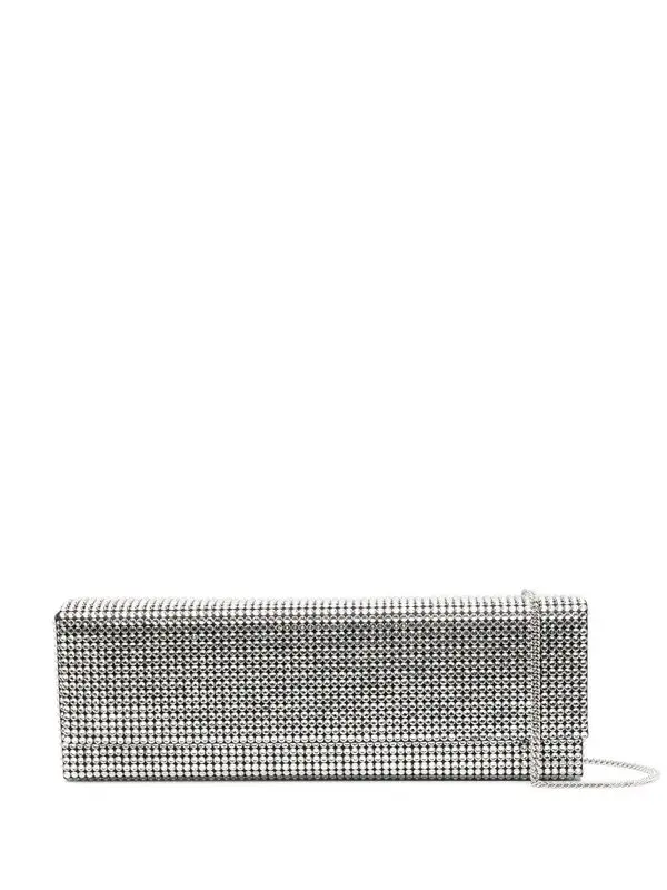 Amina Muaddi Paloma Crystal-embellished Clutch - Black
