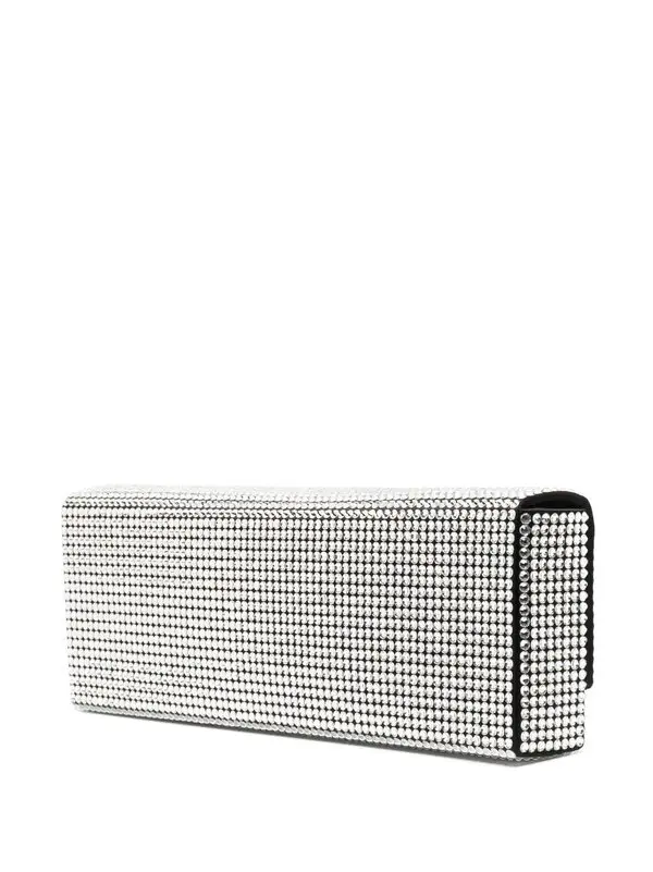 Amina Muaddi Paloma Crystal-embellished Clutch - Black
