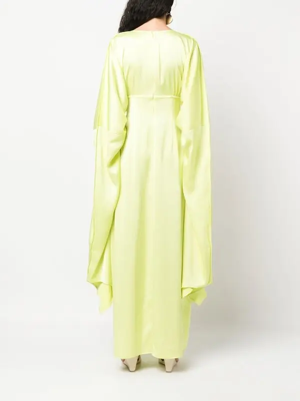 cult gaia green dress long sleeve Cult Gaia Winona Long Dress