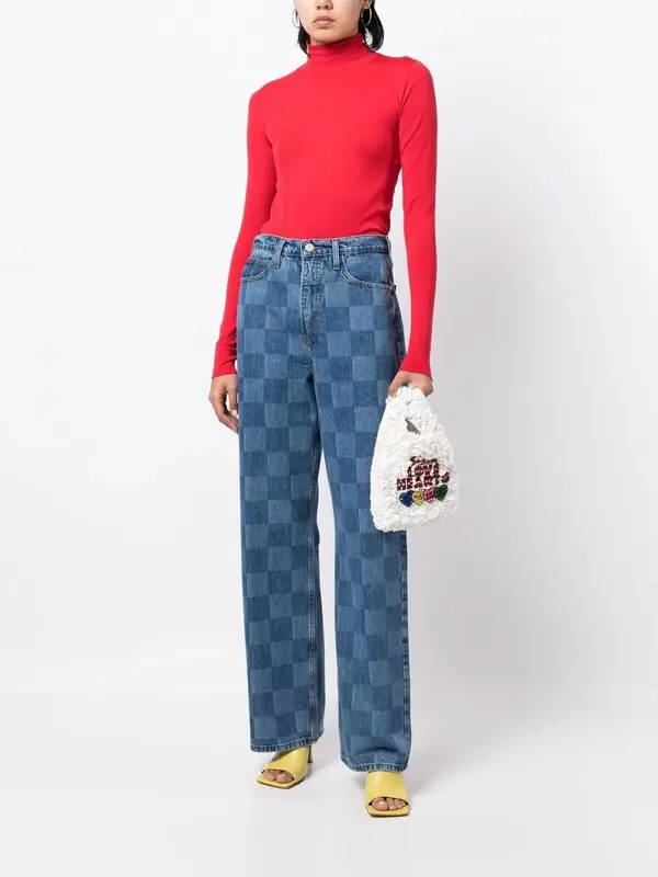 ANYA HINDMARCH Love Hearts Embroidered Tote Bag