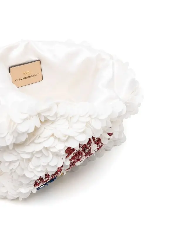 ANYA HINDMARCH Love Hearts Embroidered Tote Bag