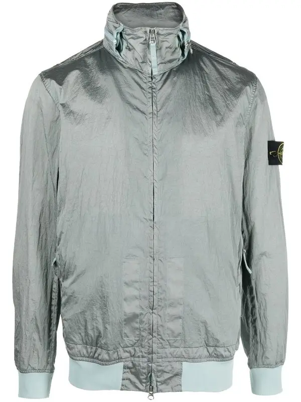 Stone Island Compass-patch Bomber Jacket - Grey
