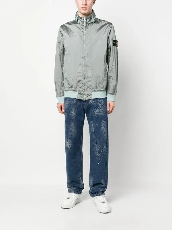 Stone Island Compass-patch Bomber Jacket - Grey