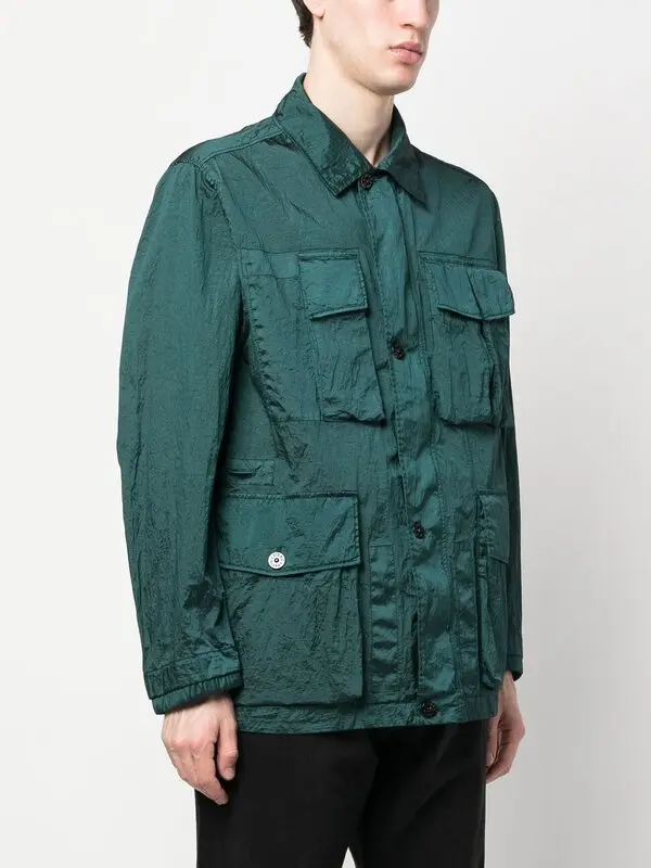 Stone Island Compass-patch Shirt Jacket - Green
