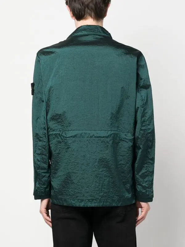 Stone Island Compass-patch Shirt Jacket - Green