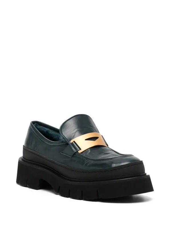 MADISON MAISON Lug-sole Loafers - Green