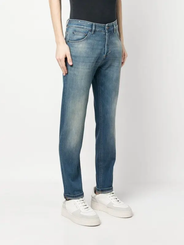 PT TORINO Washed Fitted Jeans - Blue