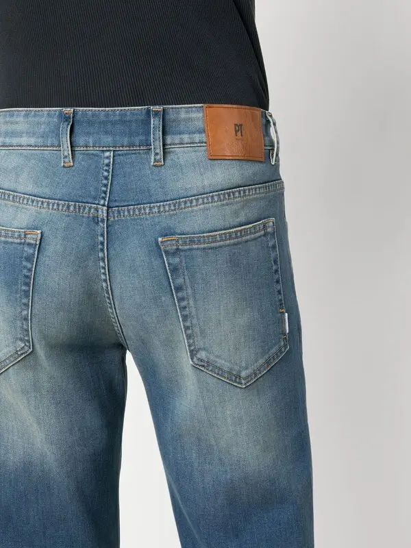 PT TORINO Washed Fitted Jeans - Blue