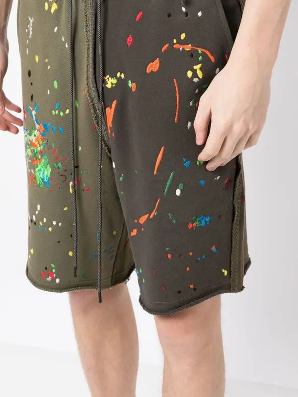 MOSTLY HEARD RARELY SEEN Panelled Embroidered Shorts