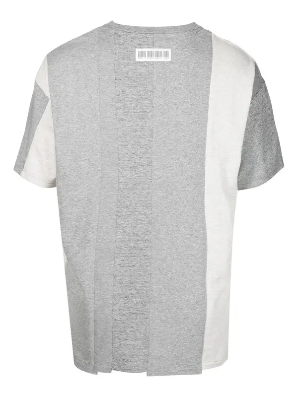 MOSTLY HEARD RARELY SEEN Spliced Logo-print Cotton T-shirt - Grey