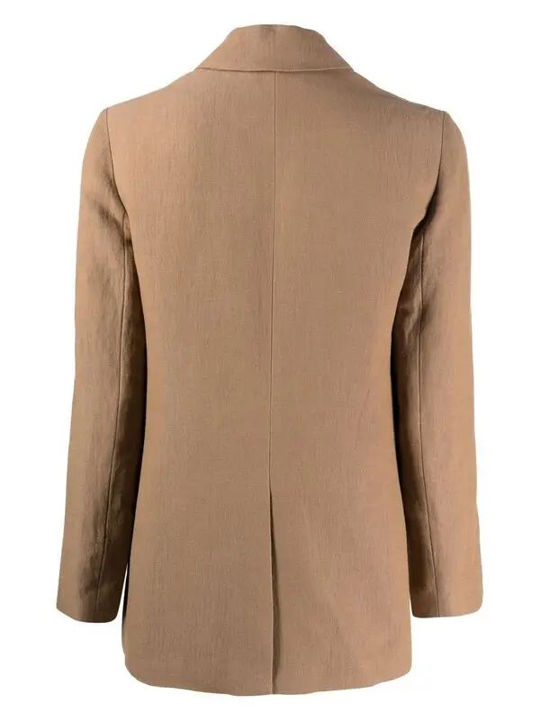 Vince Double-breasted Blazer - Brown