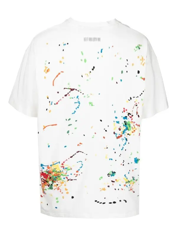MOSTLY HEARD RARELY SEEN Warped-logo Short-sleeve T-shirt
