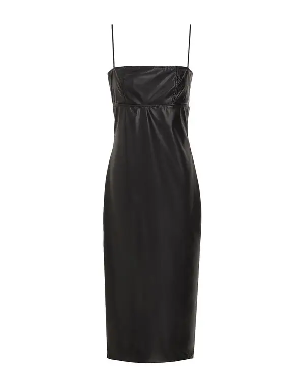 8 BY YOOX Open Back Slip Midi Dress Polyurethane