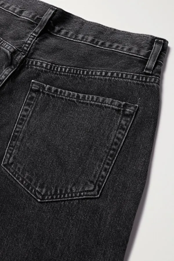 Goldsign The Edgar Pleated Wide-Leg Jeans - Black - 70% Off