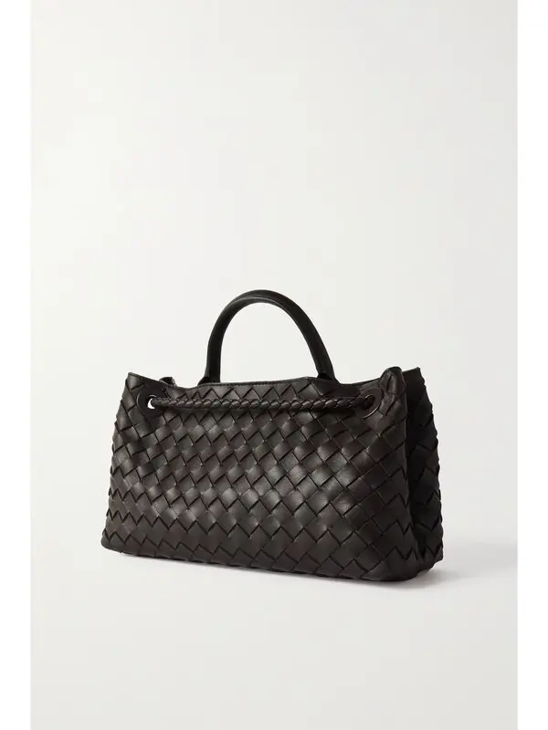 Bottega Veneta Andiamo Small Intrecciato Leather Shoulder Bag - Brown