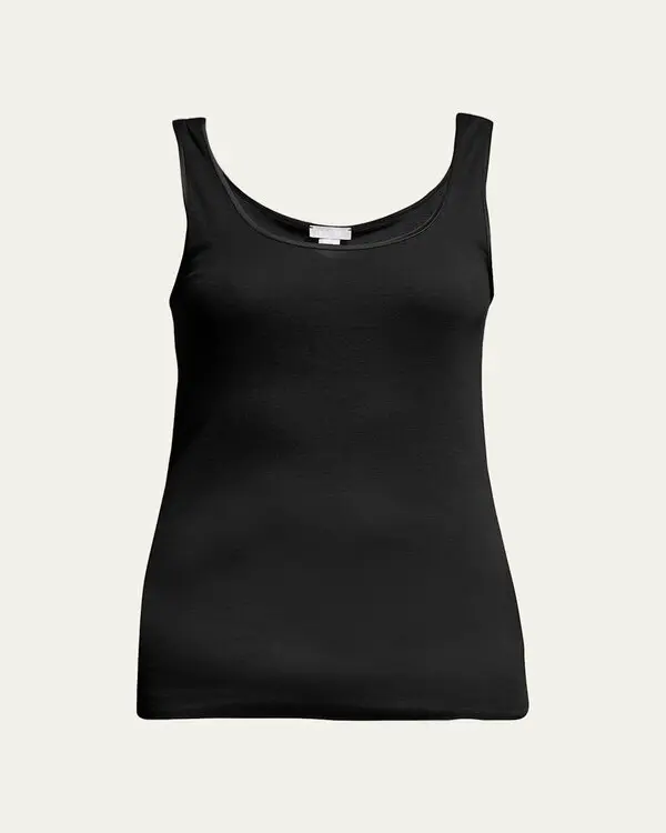Hanro Cotton Seamless Tank - Black