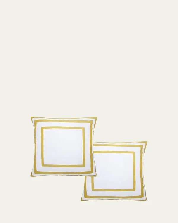 THE LINO Essential Simple Square Shams, Set Of 2 - Yellow