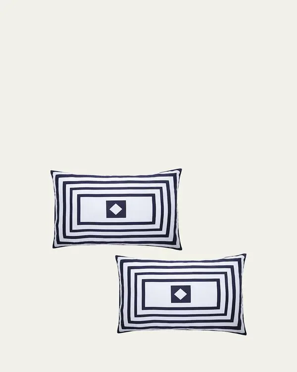 THE LINO Essential Multi Standard Shams, Set Of 2 - Navy