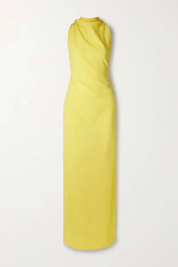 chinese dress ladies Mustard Yellow Modest Maxi Dress  Bold Elegant Style  TOLAVITA