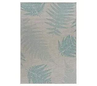 HOMEROOTS 63'x87' Fern Leaves Indoor Outdoor A Ea Rug - One-color
