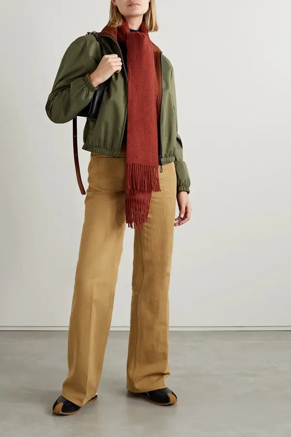 Loro Piana Reversible Shell And Cashmere Bomber Jacket - Green