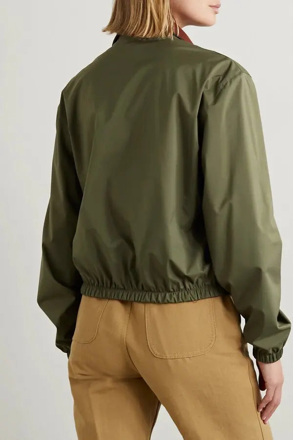 Loro Piana Reversible Shell And Cashmere Bomber Jacket - Green