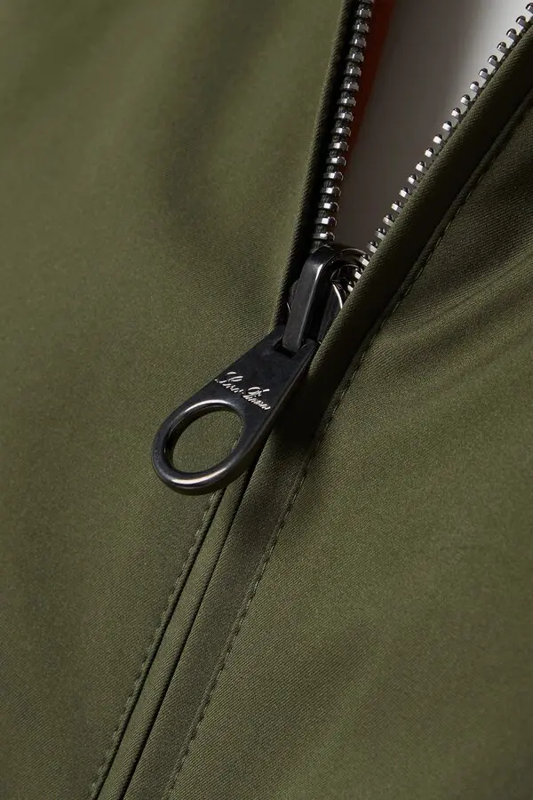Loro Piana Reversible Shell And Cashmere Bomber Jacket - Green