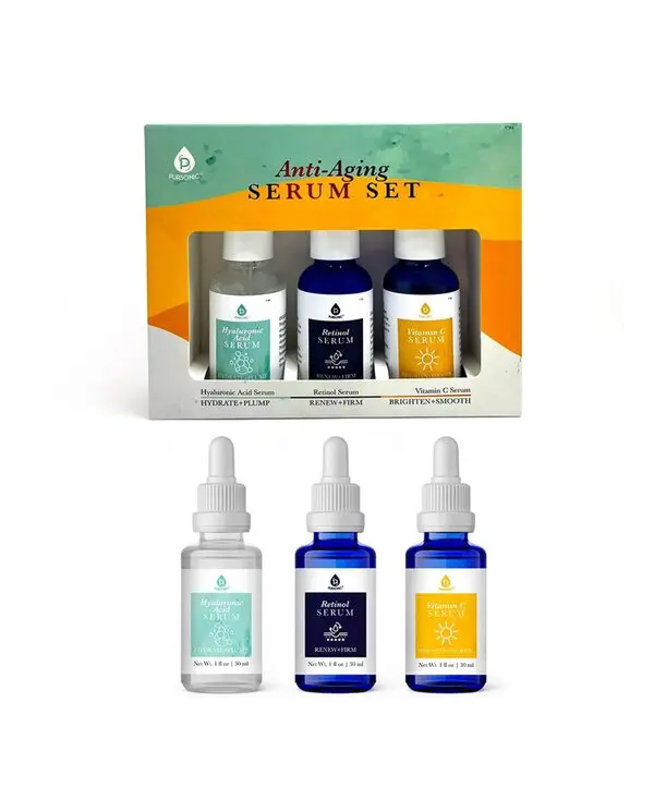 PURSONIC Anti-aging Serum Set Including Uniquely Formulated Vitamin C Face Serum - No Colour