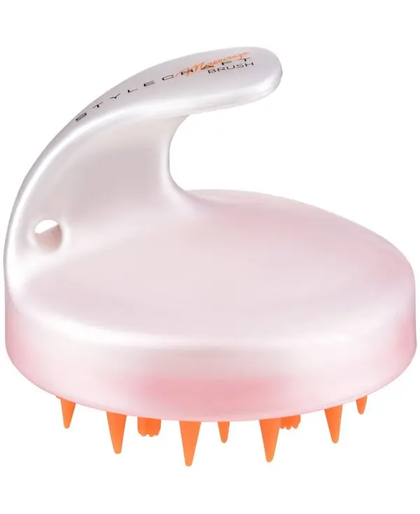 STYLECRAFT Hair Massage And Shampoo Brush With Soft Silicone Bristles - Orange