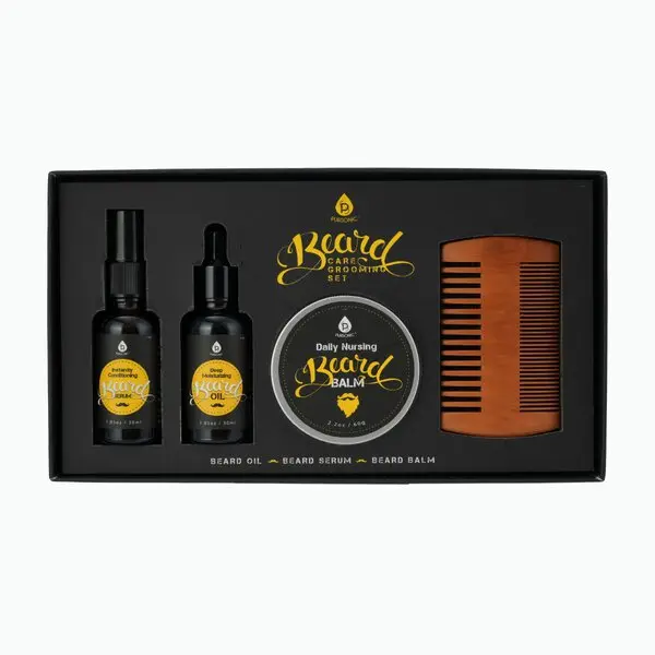 PURSONIC Beard Care Grooming Kit - Black