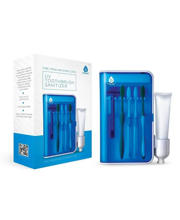 PURSONIC S2 Wall Mountable Portable Uv Toothbrush Sanitizer - White