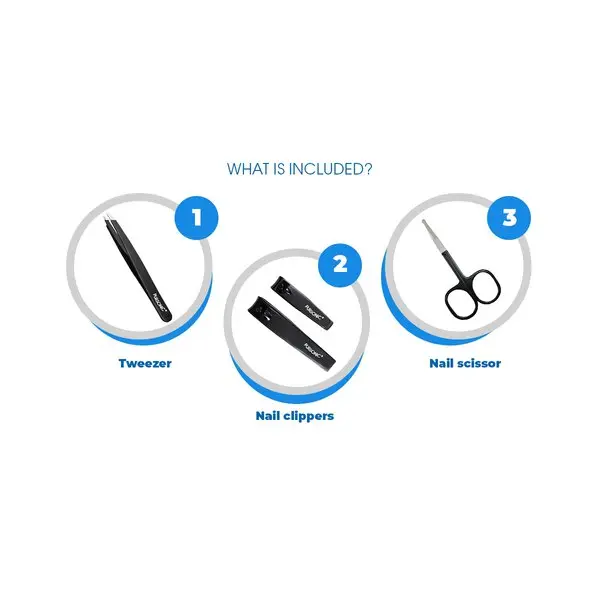 PURSONIC Salon Quality Manicure Tool Kit - Black