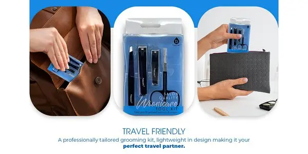 PURSONIC Salon Quality Manicure Tool Kit - Black