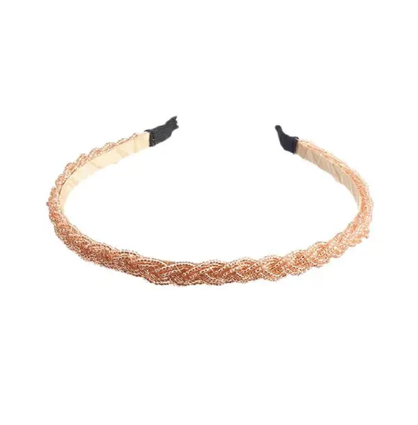 HEADBANDS OF HOPE Beaded Rush Headband - Gold