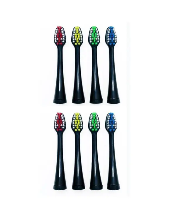 PURSONIC 8 Pack Brush Heads Replacement For S452 Toothbrush Model - Black