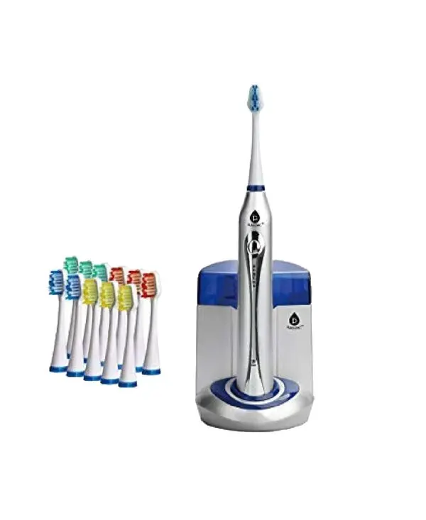 PURSONIC Deluxe Plus Electric Rechargeable Toothbrush With Built In Uv Sanitizer - Silver