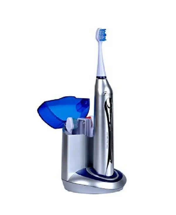 PURSONIC Deluxe Plus Electric Rechargeable Toothbrush With Built In Uv Sanitizer - Silver