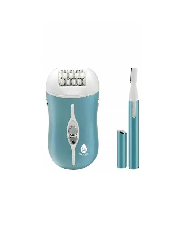 PURSONIC 2 Speed Rechargeable Epilator & Hairline Trimmer - Blue