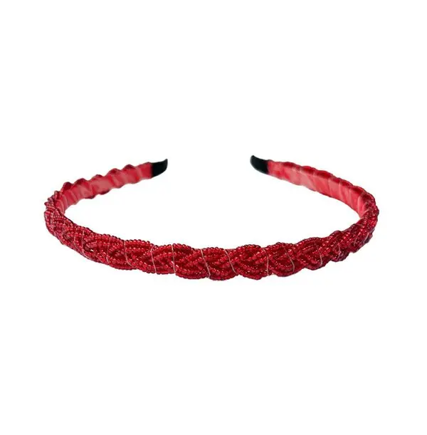 HEADBANDS OF HOPE Beaded Headband - Red Rush