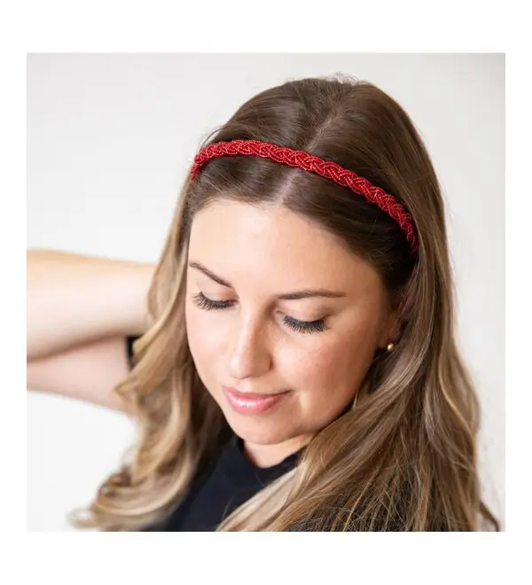 HEADBANDS OF HOPE Beaded Headband - Red Rush
