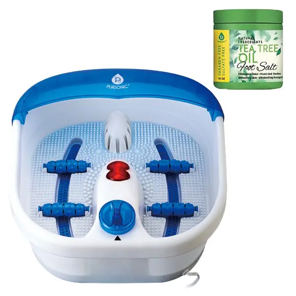 PURSONIC Foot Spa Massager With Tea Tree Oil Foot Salt Scrub - White