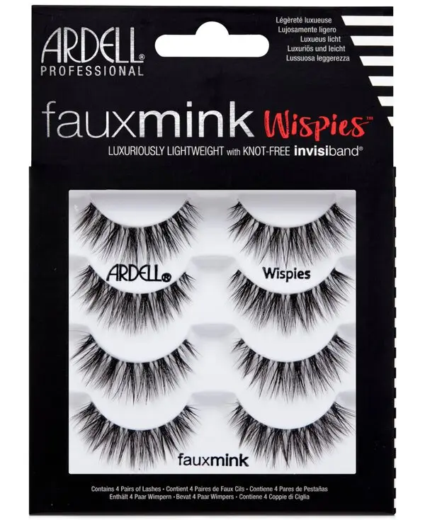 ARDELL Faux Mink Lashes -wispies 4-pack - No Color